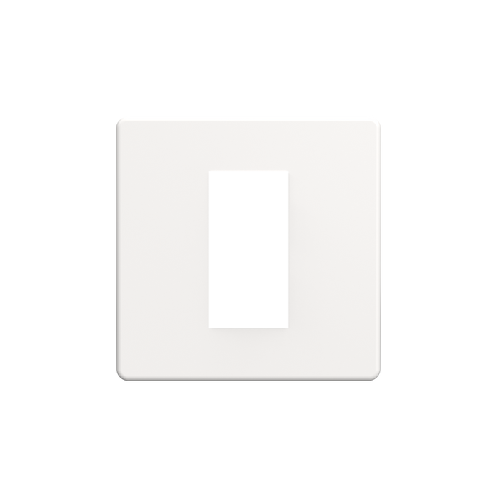 Dimmer Faceplate (1 Gang) - White Metal