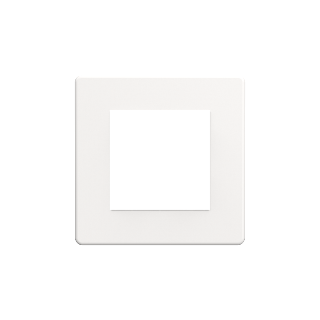 Dimmer Faceplate (2 Gang) - White Metal