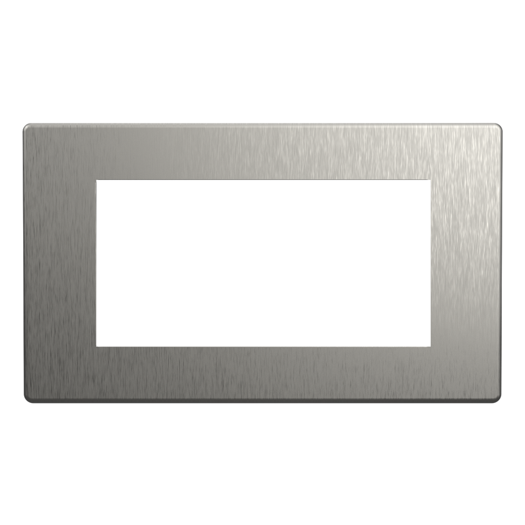 Dimmer Faceplate (4 Gang) - Stainless Steel