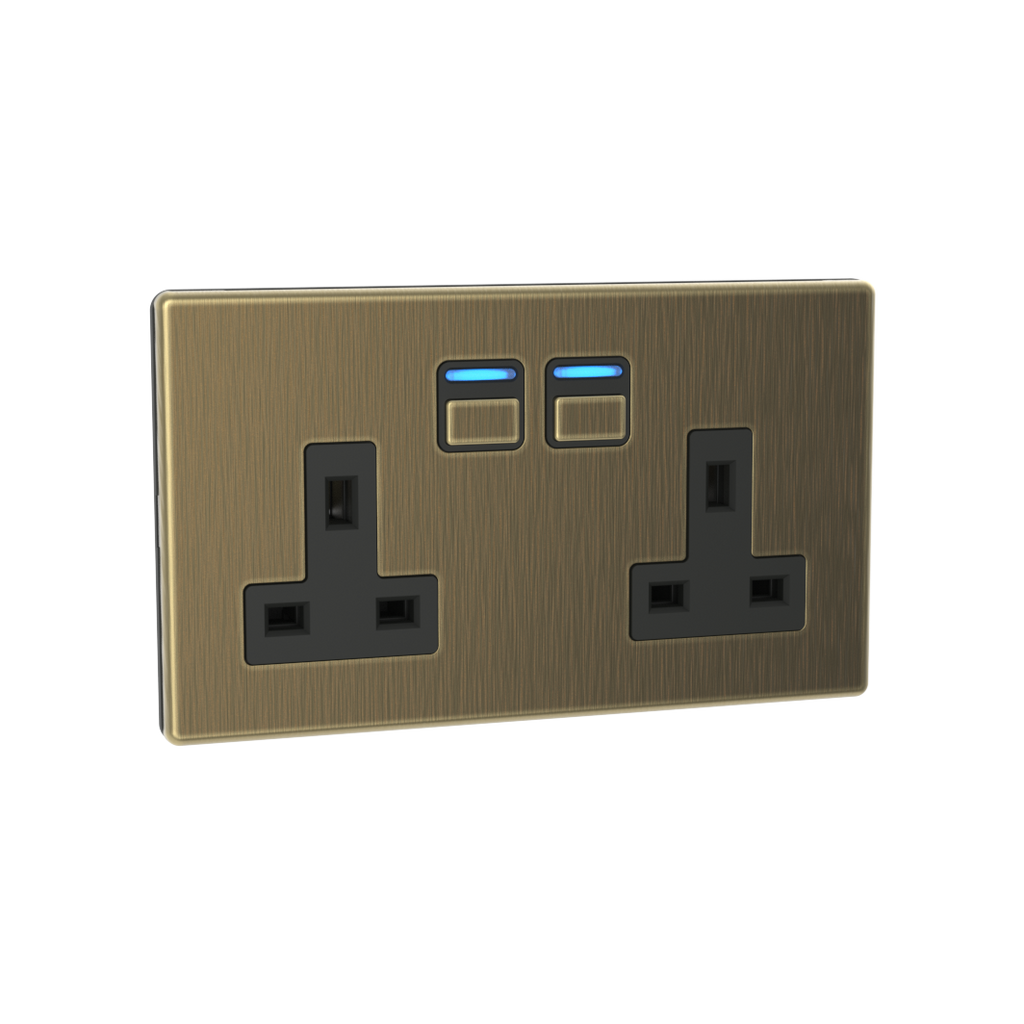 2 Gang Smart Socket, 2 Way Socket | Lightwave